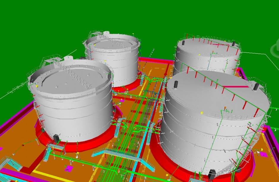 Piping Detailed Engineering with 3D Modeling of Tank Farm Area Piping Detailed Engineering with 3D Modeling of Tank Farm Area